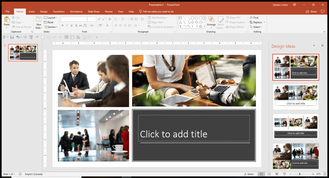 How to Get Slide Design Ideas Using PowerPoint Designer