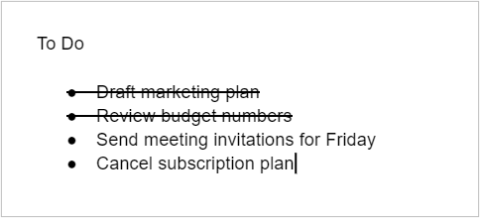 To-do-list-with-strikethrough-in-word - Avantix Learning