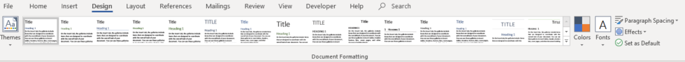 How To Format Microsoft Word Tables Using Table Styles
