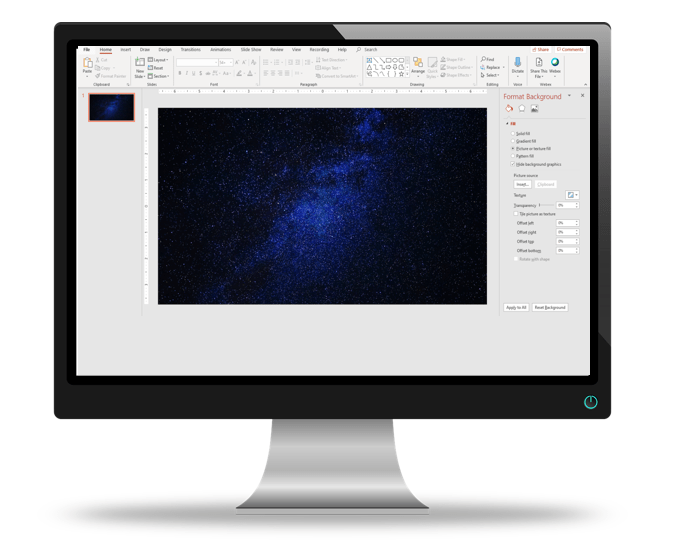 Change powerpoint slide background featured Avantix Learning