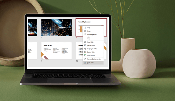 How To Hide And Unhide Slides In PowerPoint with Shortcuts 