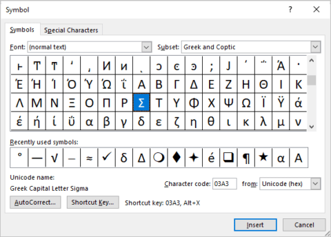 How to Insert or Type the Sigma Symbol in Word (6 Ways to Insert Σ or σ)