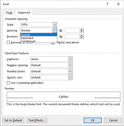 How To Use Kerning In Microsoft Word To Adjust Letter Spacing
