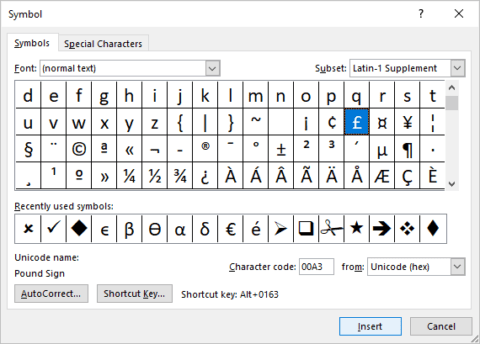 4 Ways to Insert or Type the Pound Symbol in Word (£)