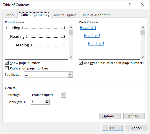 How To Add Or Edit Heading Levels In A Table Of Contents In Word