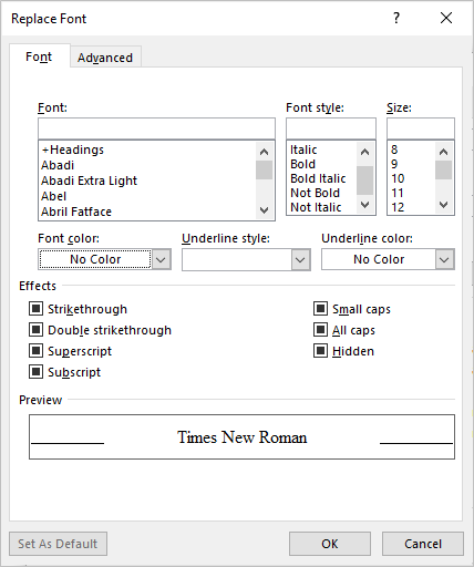 How To Find And Replace Formatting In Word such As Bold Italic And Font 
