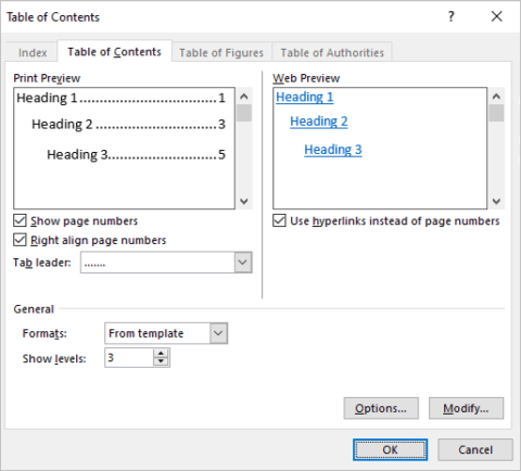 How to Modify Table of Contents Formatting in Word