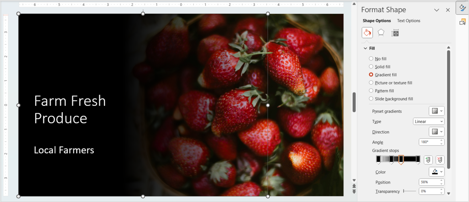 How to Fade a Picture or Part of a Picture in PowerPoint (Using a Gradient)