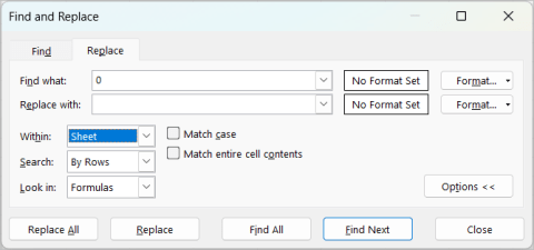 How to Replace Zeros (0) with Blanks in Excel