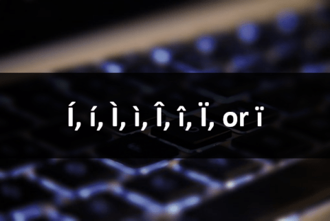 How to Insert or Type I with an Accent Mark in Word (Í, í, Ì, ì, Î, î ...