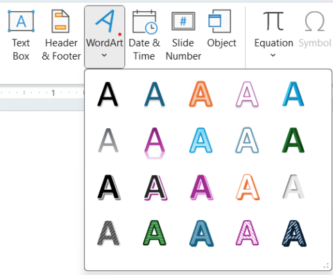insert-wordart-gallery-in-powerpoint - Avantix Learning